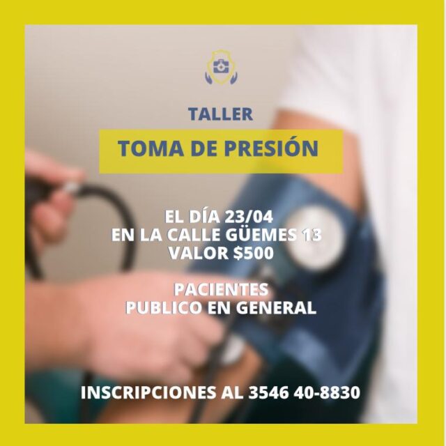 Taller de toma de presión arterial en Santa Rosa de Calamuchita - LA ...